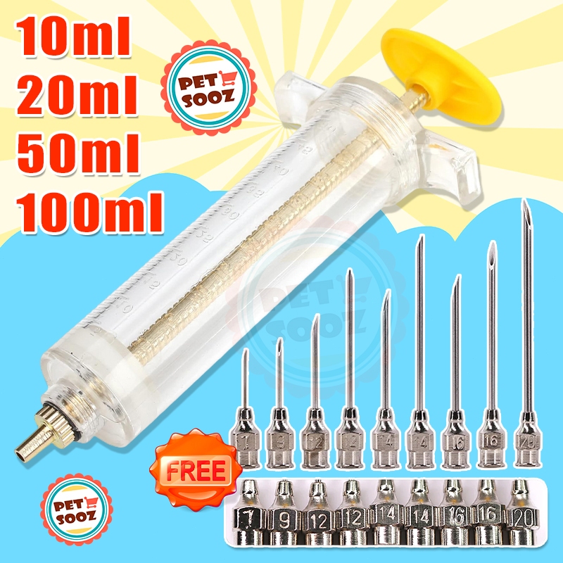 Pig Syringe with needle Fiber glass syringe Heavy duty syringe ...