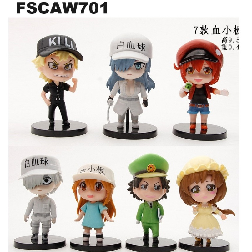 FIGURE SET CELL AT WORK SET A 7IN1 FSCAW701 (10 CM) | Shopee Philippines