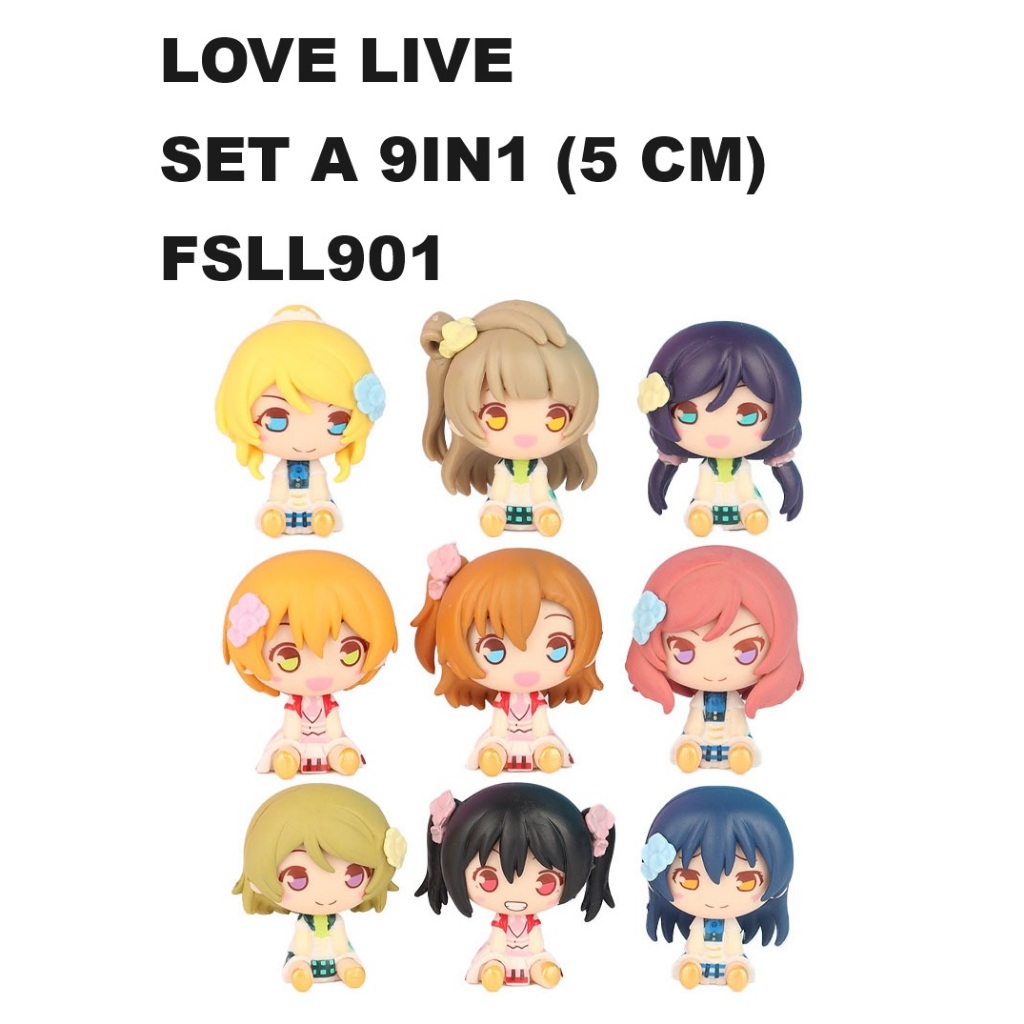 FIGURE SET LOVE LIVE SET A 9IN1 FSLL901 (5 CM) | Shopee Philippines
