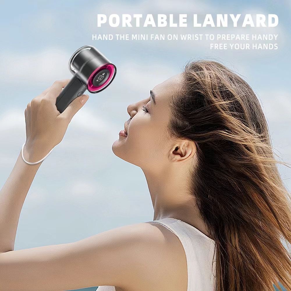 Orashare HF04 Mini High Speed Fan With LED Display 100 Gear Wind Speed ...