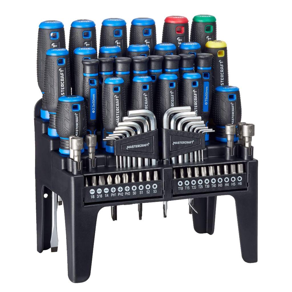 Mastercraft Screwdriver Set with Wall-Mountable Stand, 69-pcs | Shopee ...