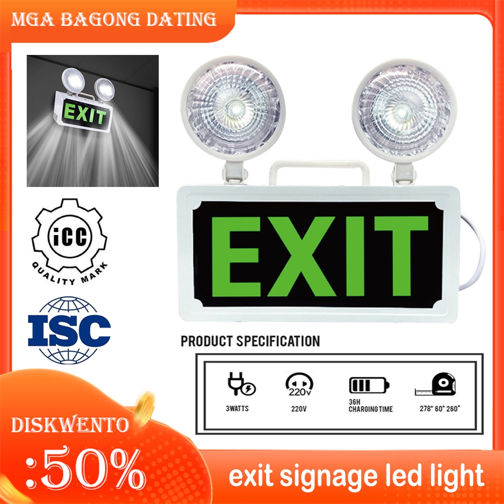 Exit Signage Led Light, Automatic Safety Exit Sign with Emergency Light ...