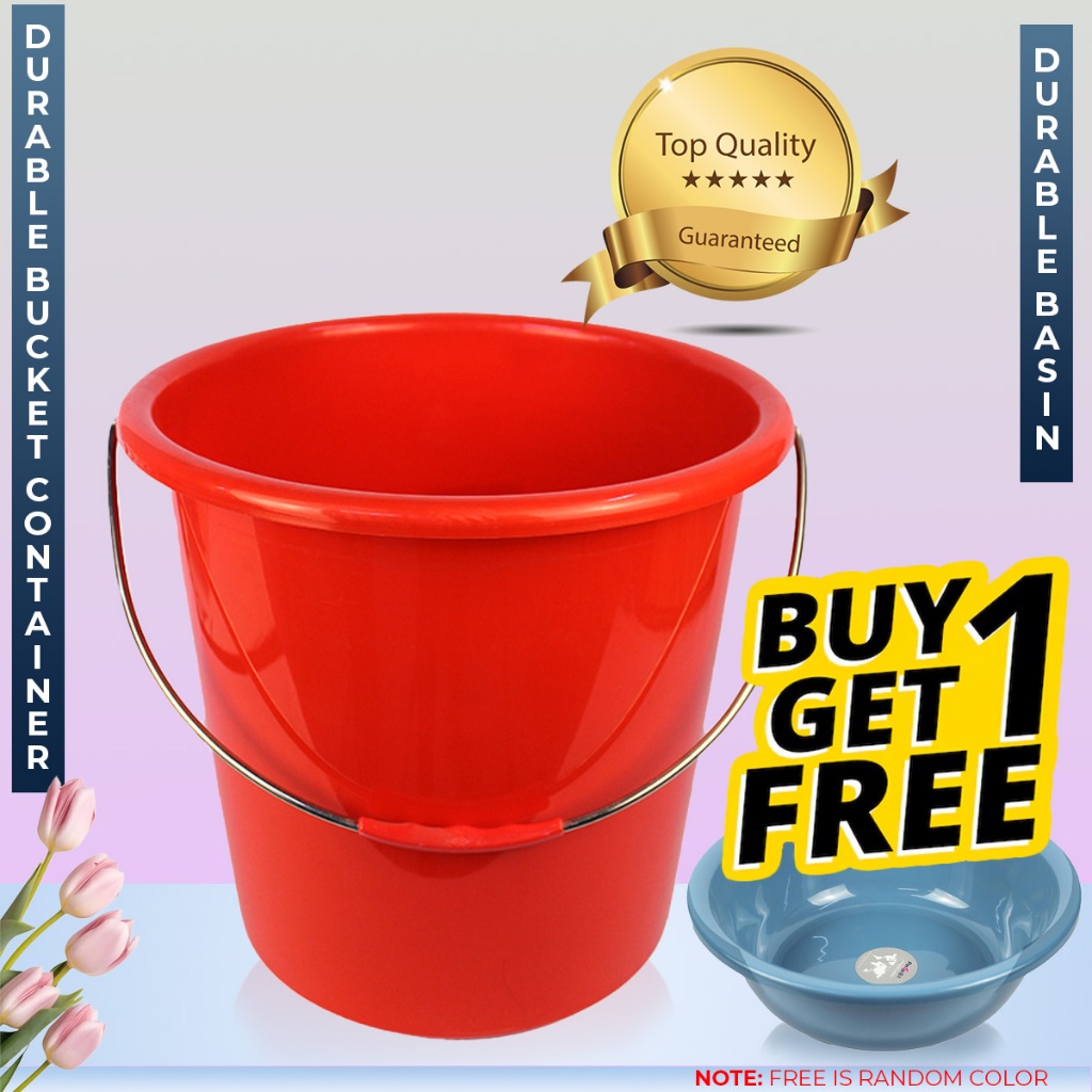 Makapal Bucket Pail with Handle Balde /Timba/Basin Multipurpose Water ...