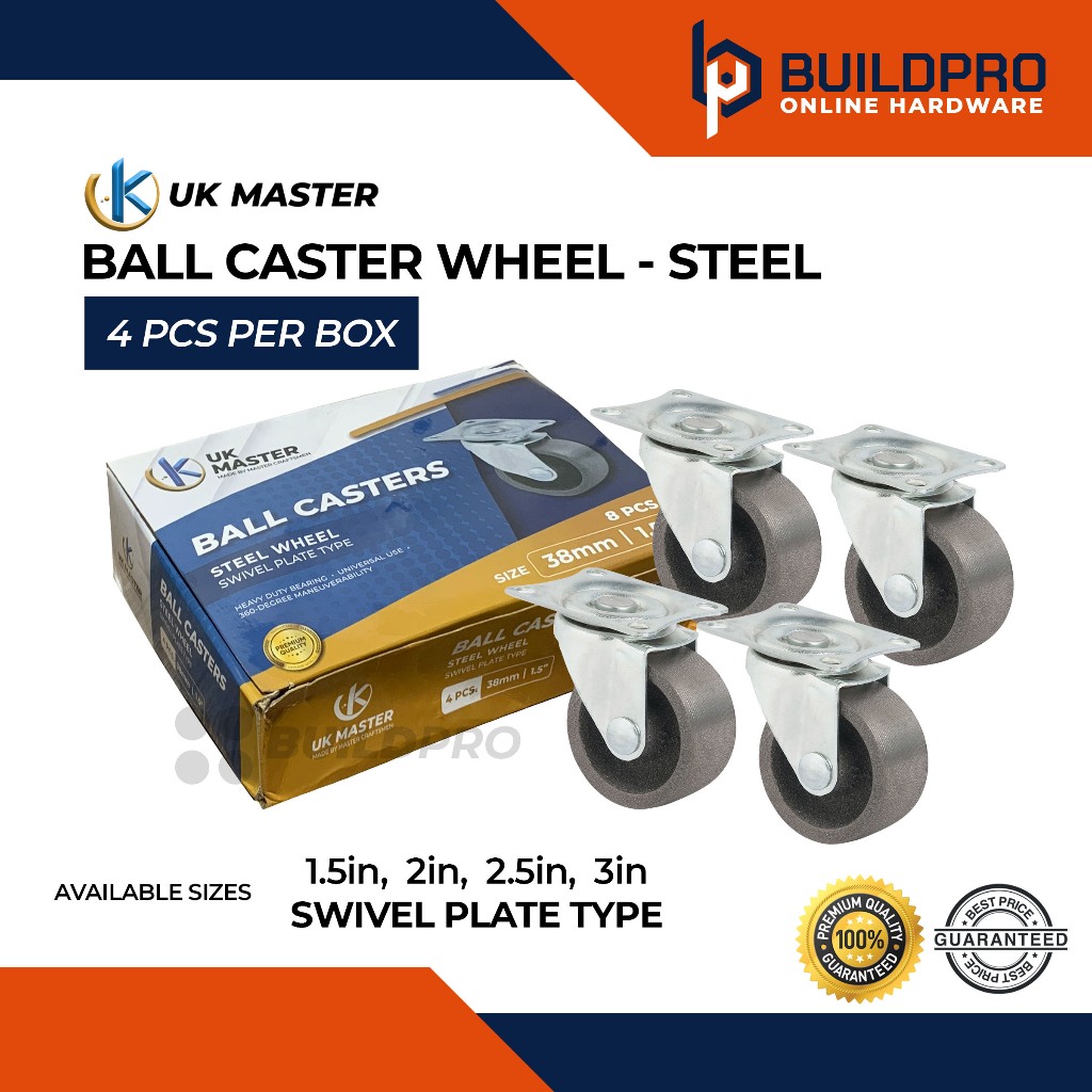 UK MASTER Caster Wheel / Steel (Per Box) | Shopee Philippines