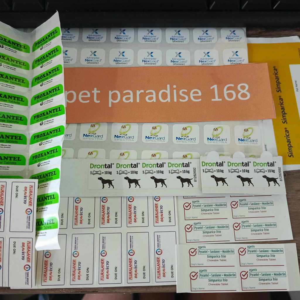 NEXGARD SPECTRA SIMPARICA BRABEKT0 PROXANTEL DRONTAL FRONTLINE sticker ...