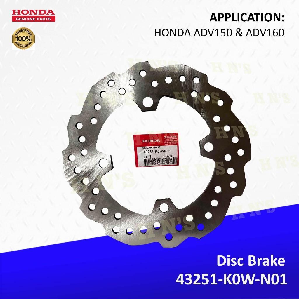 Honda Genuine Rotor Disk Brake REAR for Honda ADV150 & ADV160 ( PN ...
