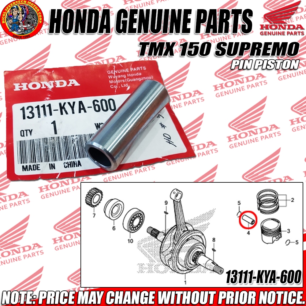 TMX 150 SUPREMO PIN PISTON (HPI) (Genuine: 13111-KYA-600) | Shopee ...