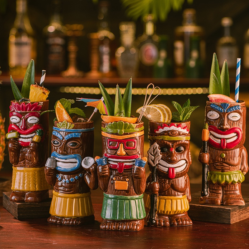 Happy Tiki Hawaiian Beach Bar Ceramic Cocktail Mug | Shopee Philippines