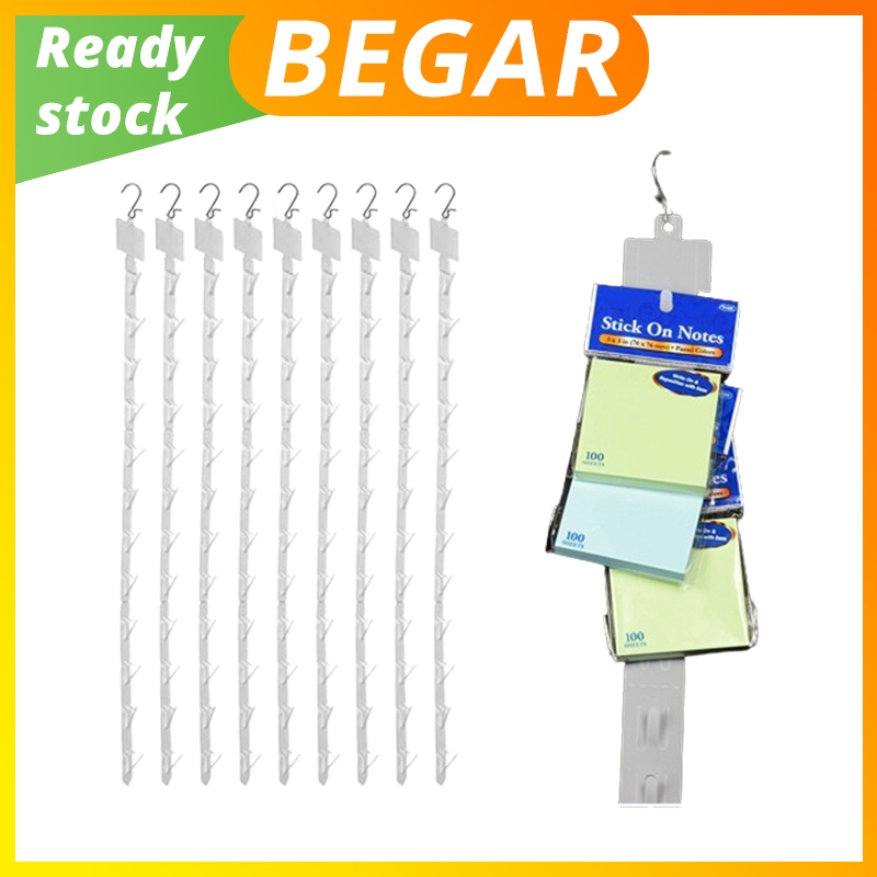 Station Hanging Strip Plastic Display Merchandise Strip with Clips Hook ...