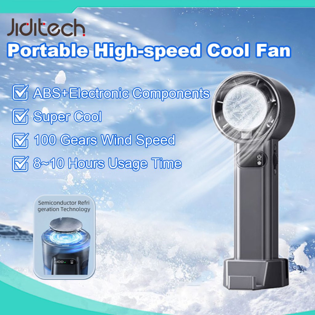 【Local Ship】Jiditech High-speed Fan Handheld Fan 100 Wind Speeds ...