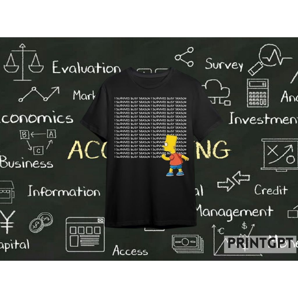SIMPSON I SURVIVED BUSY SEASON SPOOF SHIRT | CPA ACCOUNTING ACCOUNTANT ...