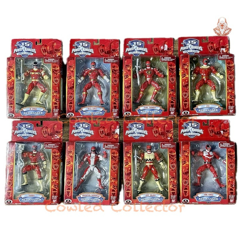 Bandai Power Rangers 15th Anniversary Red Ranger Figures - 2007 ...