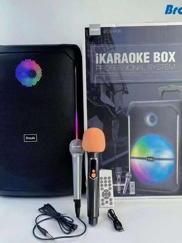 BrodU BTS-1808 IKARAOKE BOX Professional System Bluetooh Speaker With ...