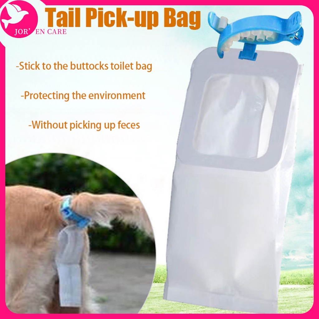 Pet Waste Bag Dispenser Puppy Toilet Picker Clip Tail with PoopBag Dog ...