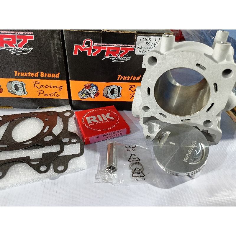 MTRT CLICK 125 CROMEBORE 59mm block set pin 13 casting piston MB-1086 ...