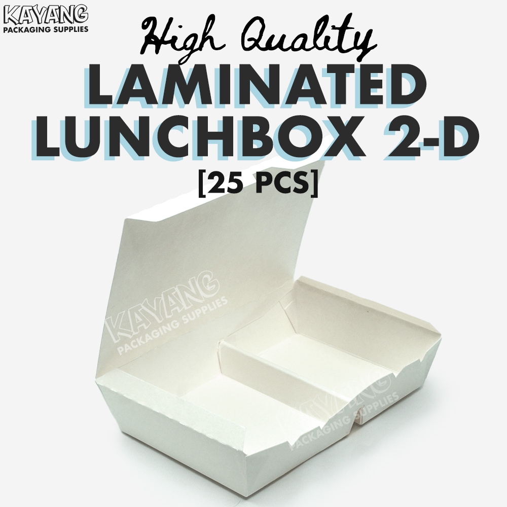 Lunch Box w/ 2 Division (LB2) [25 pcs] Laminated, High-Quality | Shopee ...