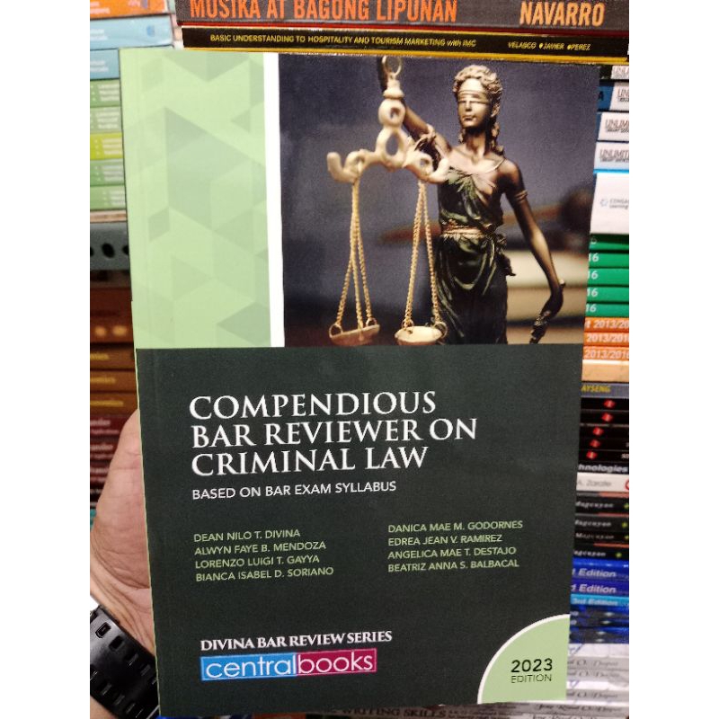 COMPENDIOUS BAR REVIEWER ON CRIMINAL LAW 2023 ( BRAND NEW ) | Shopee ...