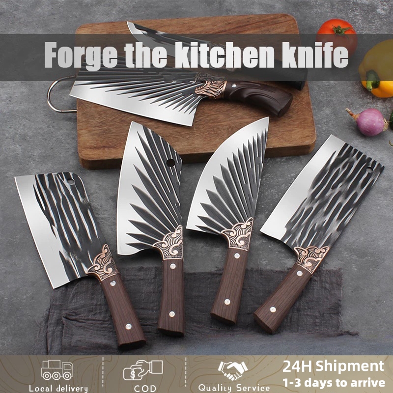 Cleaver household knife kitchen knife stainless wooden handle meat ...