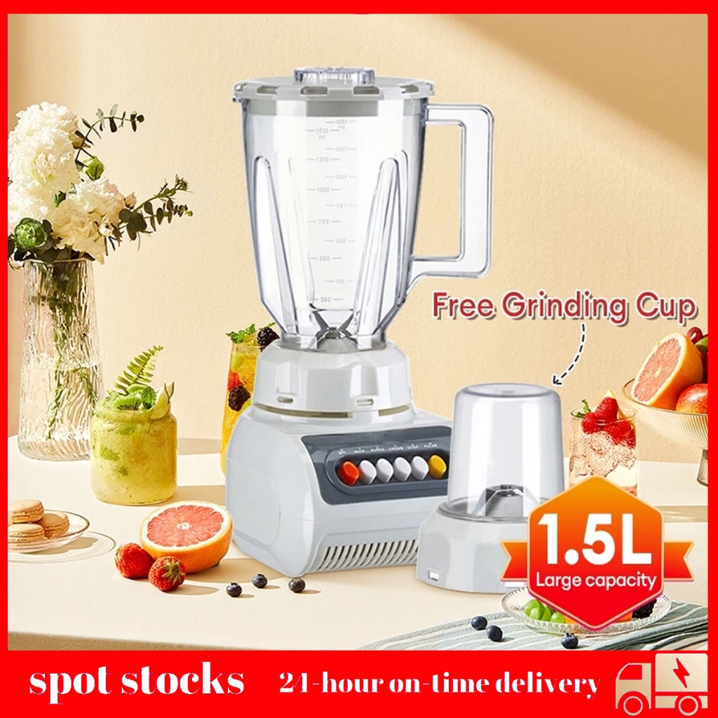 1.5L Blender Heavy Duty Original 2 in 1 Blender with Grinder Multi ...