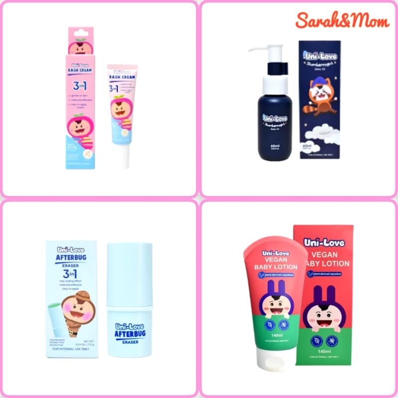 Uni-Love Afterbug Eraser / Diaper Rash Cream / Vegan Baby Lotion ...