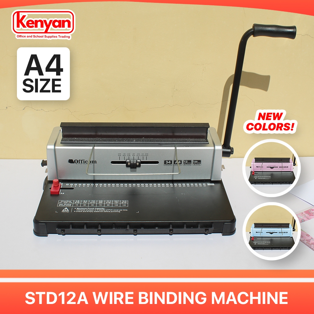 Wire Binding Machine STD12A A4 size (12sheets Punched) (450sheets Bind ...