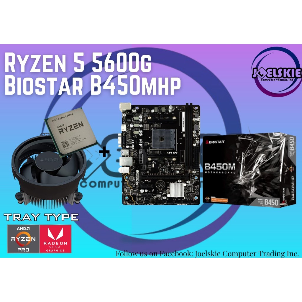 AMD Ryzen 5 5600G Socket Am4 3.9GHz with Radeon Vega 7 Processora+B450M ...