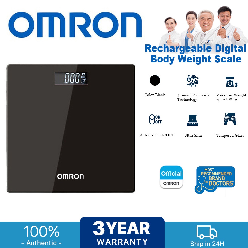 Omron Digital Body Weighing Weight Scale - Black digital weighing scale ...