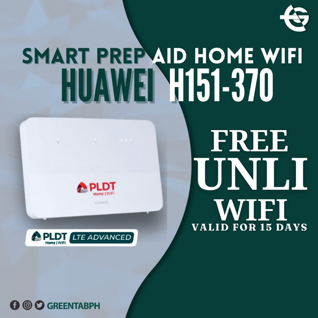 PLDT SMART PREPAID HOME WIFI LTE ADVANCED HUAWEI H151-370 CAT 6 | Shopee Philippines
