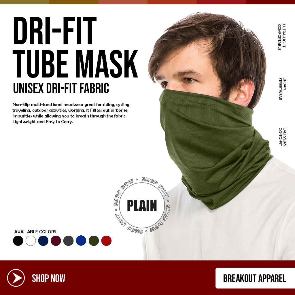 DTM PLAIN - NECK GAITER TUBEMASK FOR MEN & WOMEN - Unisex / Neck gaiter ...