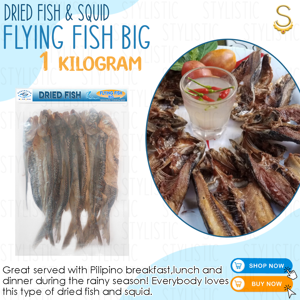 Dried Fish FLYING FISH BIG Daing na Barongoy Isda ( 200g/400g/1Kg ) Sun ...