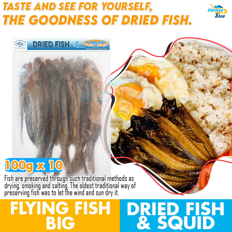 Dried Fish FLYING FISH BIG Daing na Barongoy Isda ( 200g/400g/1Kg ) Sun ...