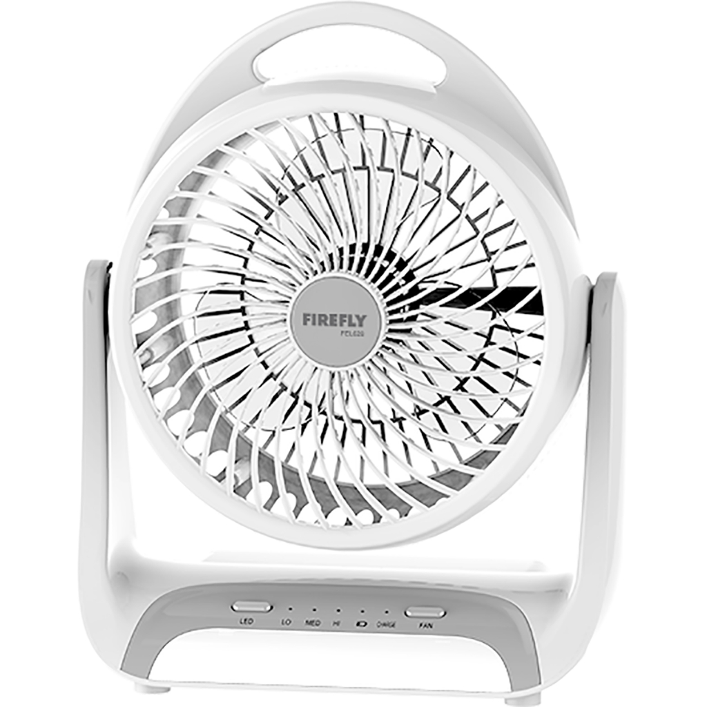 Firefly Mini Table Fan with Built-in Dimmable Emergency Light - FEL628 ...