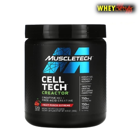 Muscletech CELL TECH Creator Creatine HCI + Free-Acid Creatine 120 ...