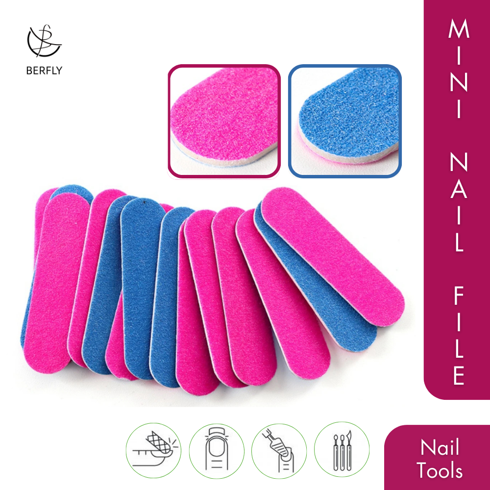 Berfly | Professional 1pc Mini Nail Files Nail Buffer Grit 180/240 Nail ...