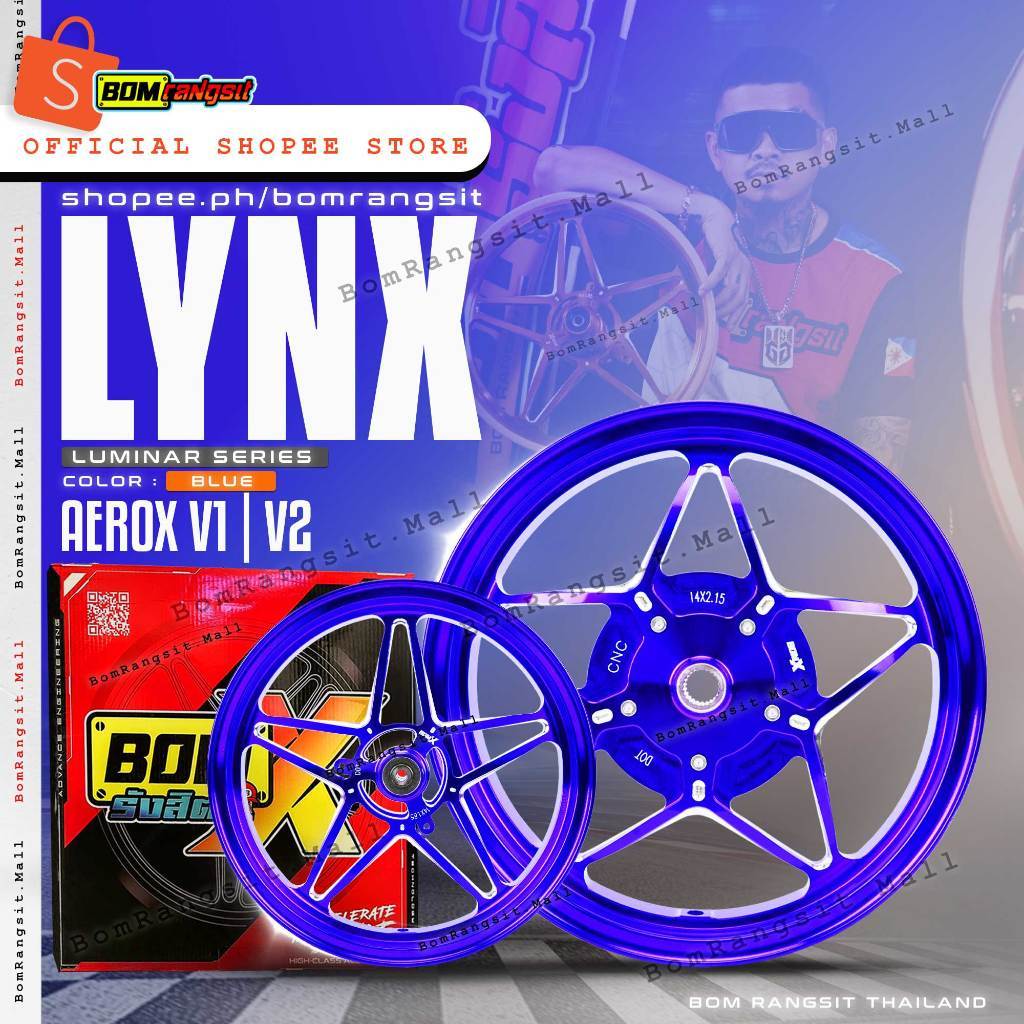 Bom Rangsit X Mags Aerox V1/V2 x14-5 Spokes Cnc Mags Star Motorcycle ...