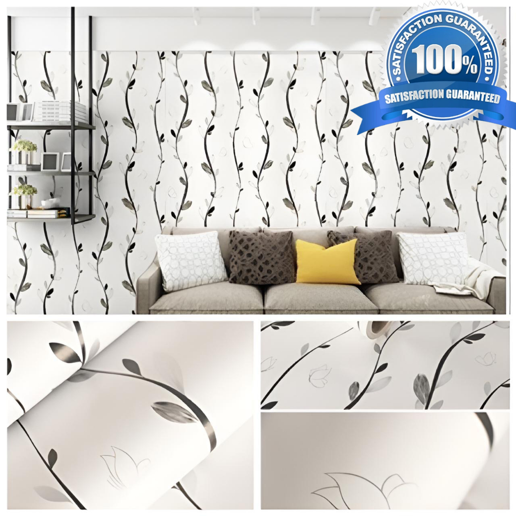 SUPERMAX Wallpaper Leaves High Quality PVC Self Adhesive Waterproof ...