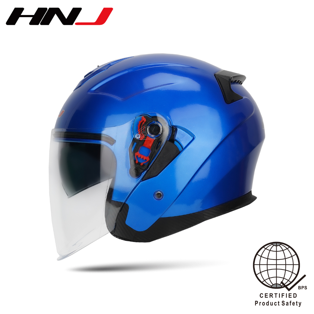 HNJ A4-006 Men's motorcycle half face helmet for women dual visor helmet with BPS/DOT ...