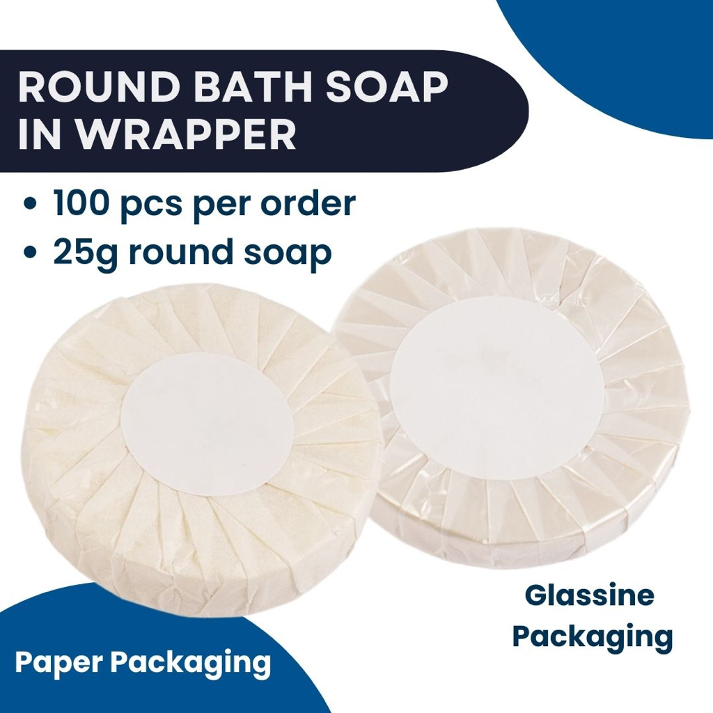 Round Bath Soap in Wrapper - Hotel Supply Amenities (100 PCS) | Shopee ...