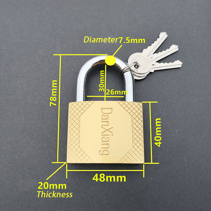 Heavy-duty Brass Plated Padlock Square Circle padlock High quality ...