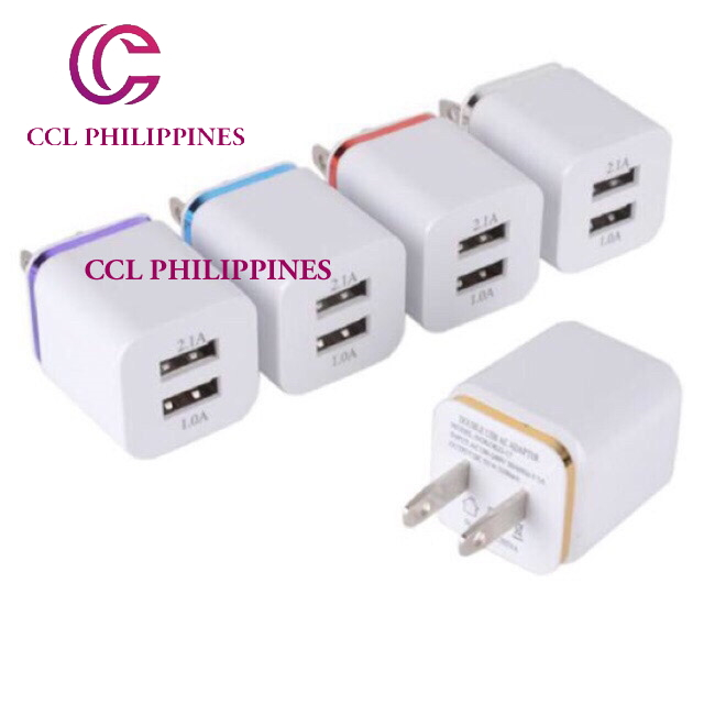 CCL PH Universal Double 2 Port Plug Dual USB Power Adaptor Charger ...