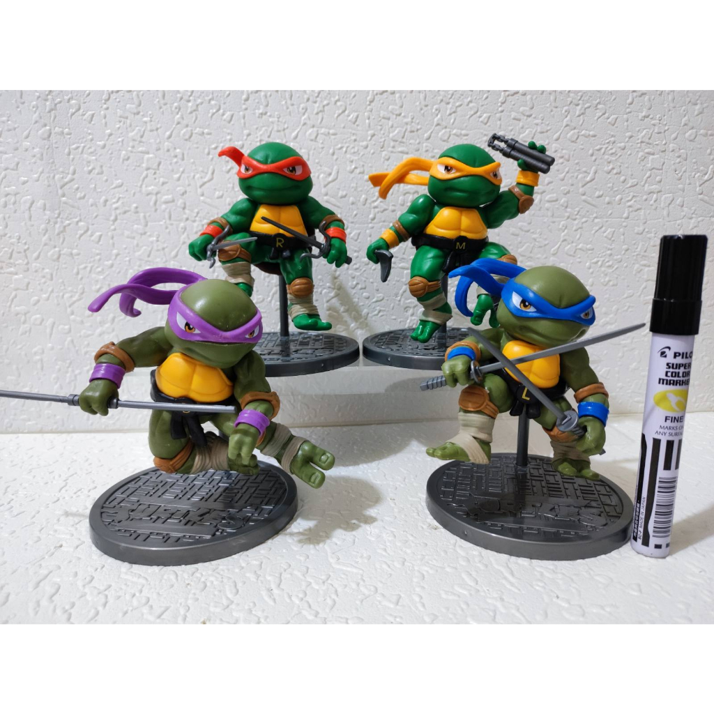 TMNT Ninja Turtles Set of 4 Chibi Leonardo Raphael Donatello ...