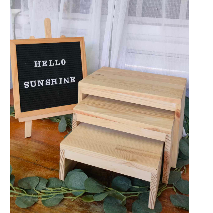 Wooden Riser, set and individual size, GRAZING FOOD RISER, sweet corner ...