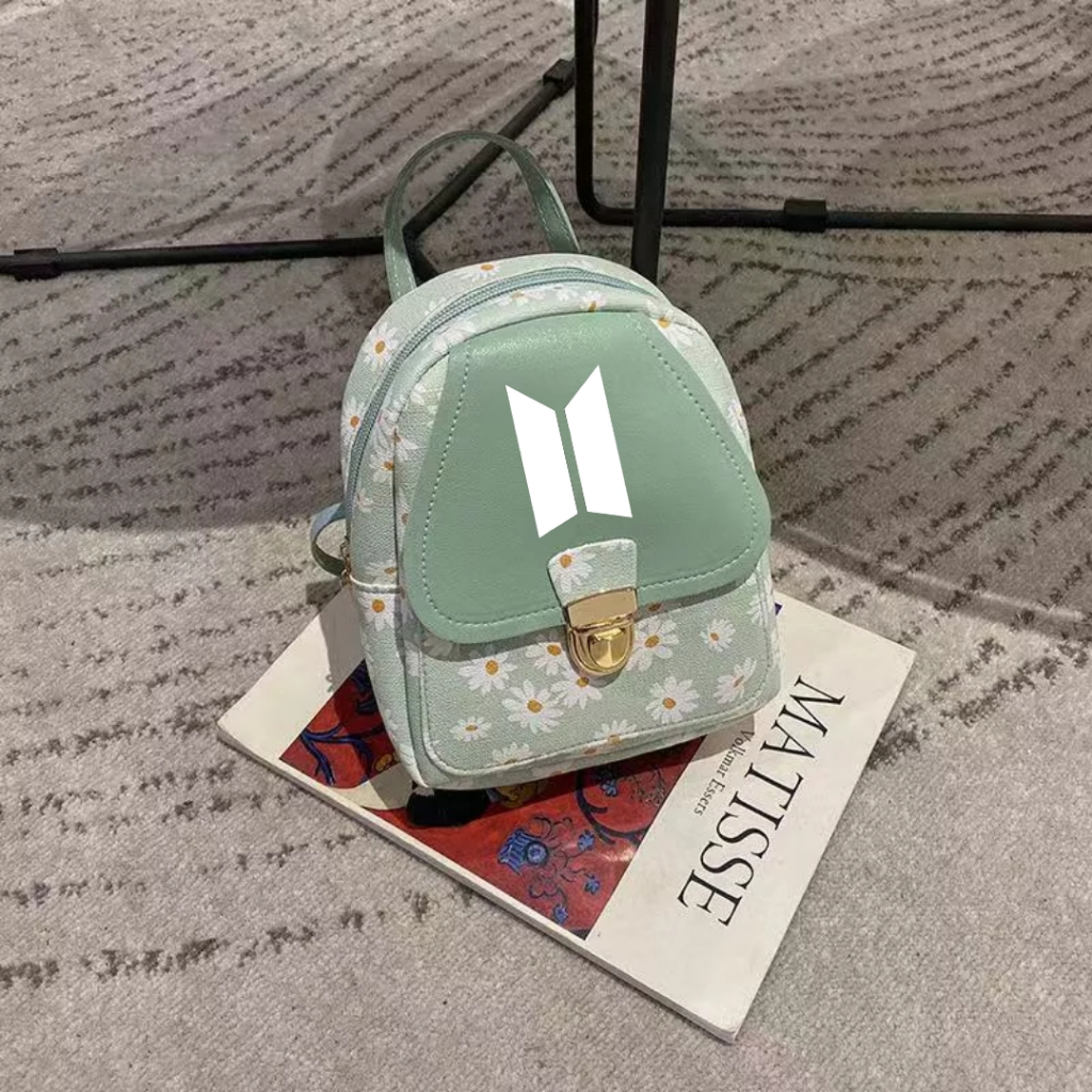 BTS Kpop Logo Vinyl Cute Small Backpack | Shopee Philippines