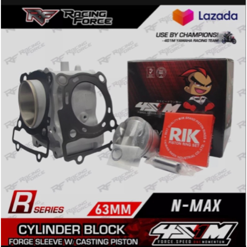 CYLINDER BLOCK KIT SEMI DOME YAMAHA NMAX V1 V2 AEROX V1 V2 FORGED ...