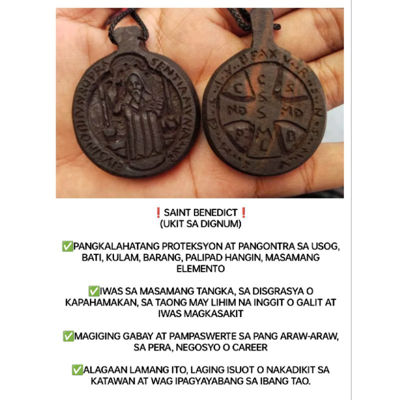 St.Benedict Dignum Pendant with Lace | Shopee Philippines
