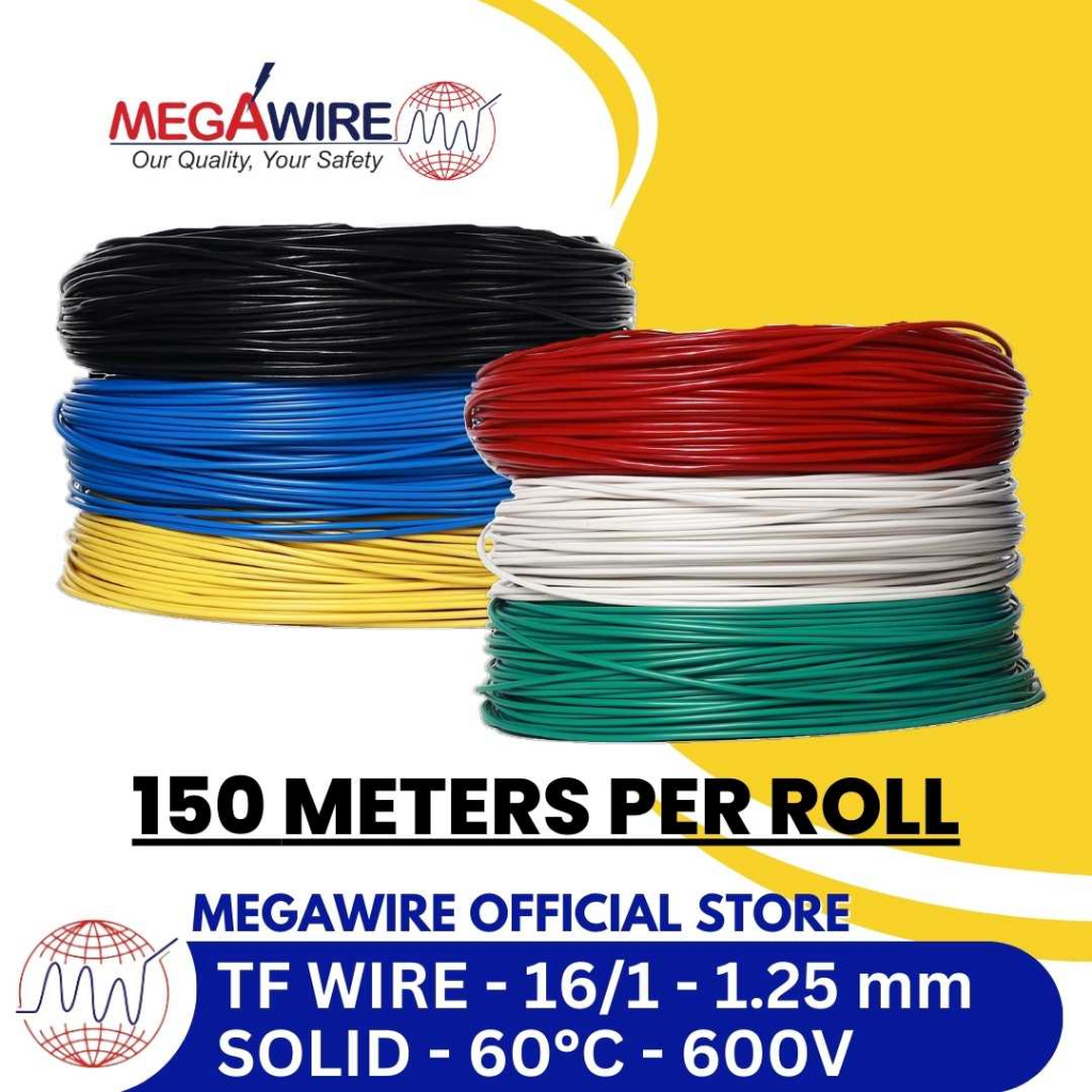 TF 16/1 - 1.20mm (150M) 60°C, 600V - SOLID WIRE ROLL (150 Meters) | Shopee Philippines