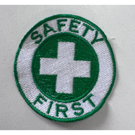 SAFETY FIRST EMBROIDERY LOGO- 2.5 INCHES | Shopee Philippines