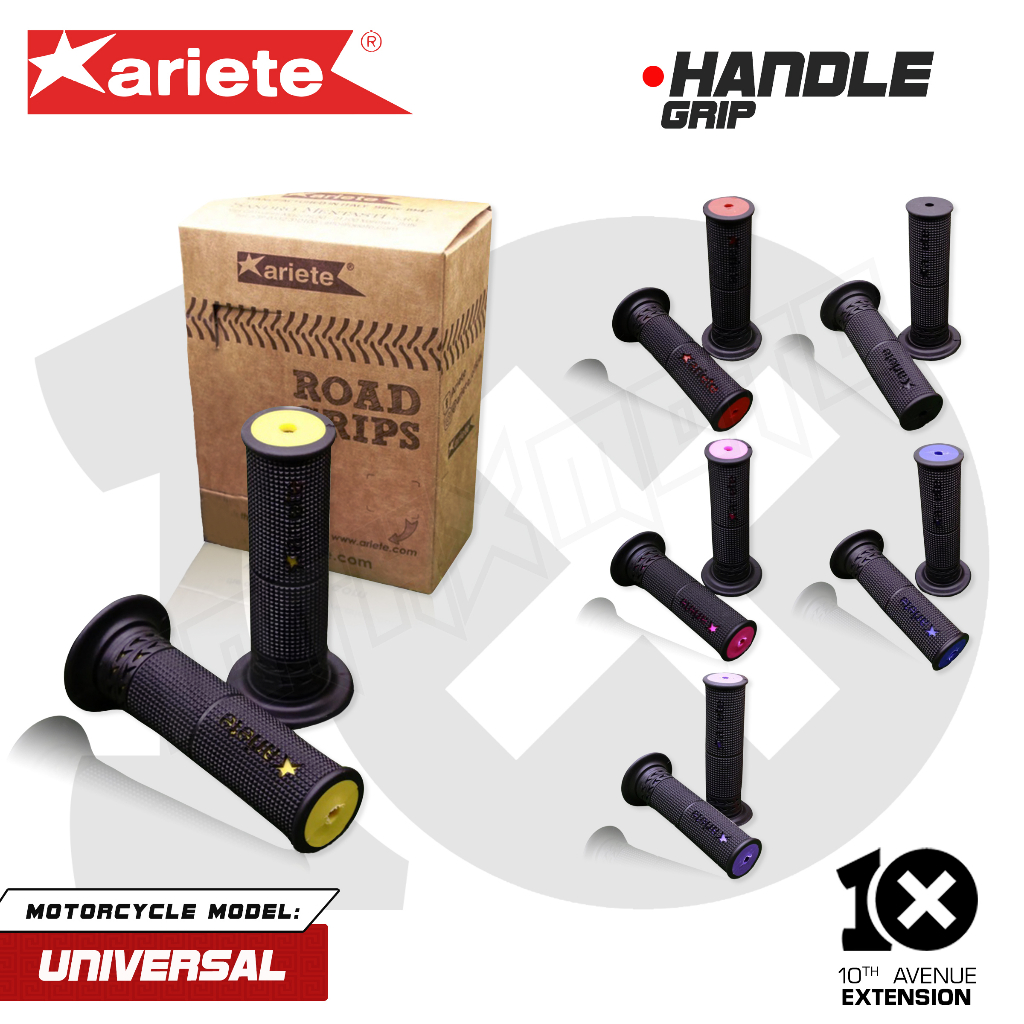 10thX Ariete Star Logo Design Handle Grip Throttle Grip for Universal ...