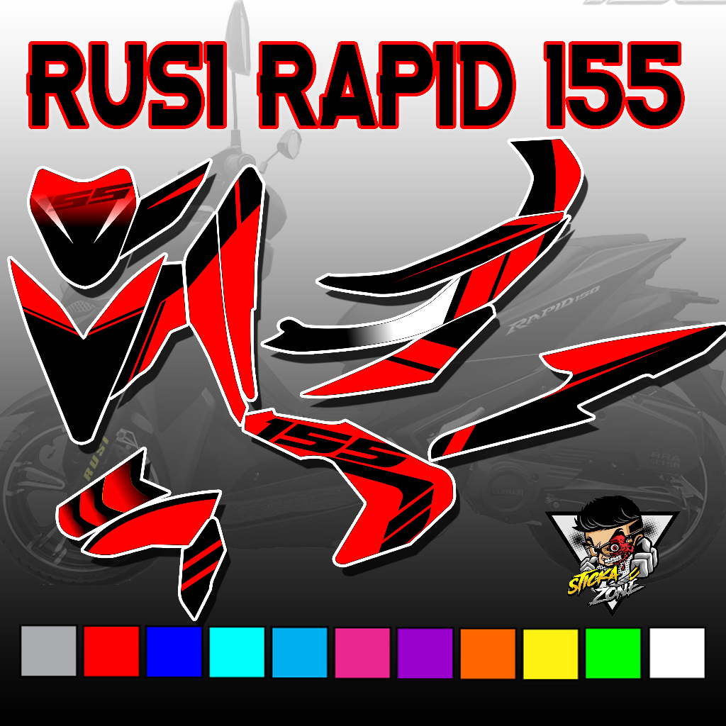 RUSI RAPID 155 NEW DESIGN FULL STICKER DECALS PRINTED LAMINATED ...