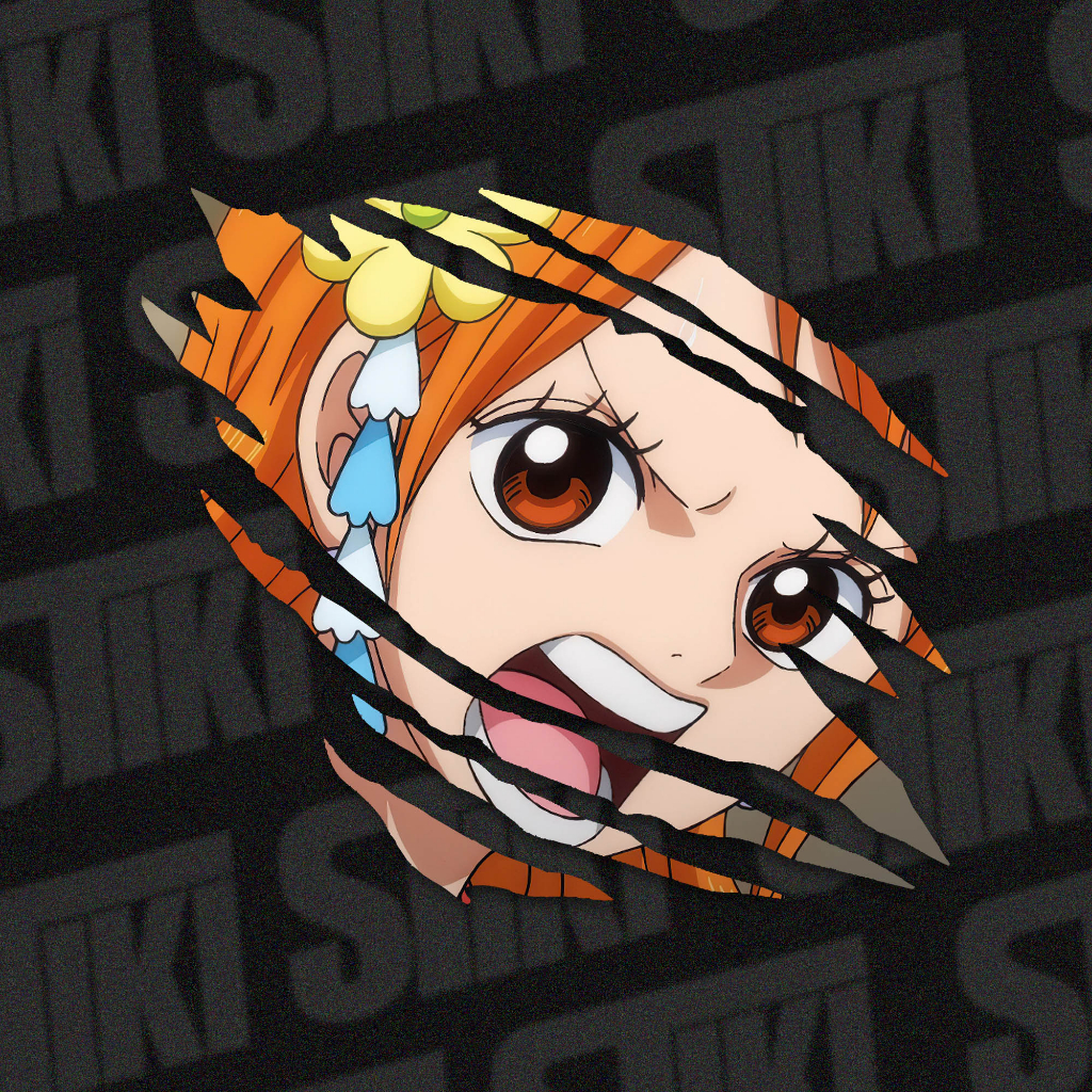 Scratch Kalmot One Piece Luffy Zoro Nami Law Vinyl Sticker WATERPROOF ...